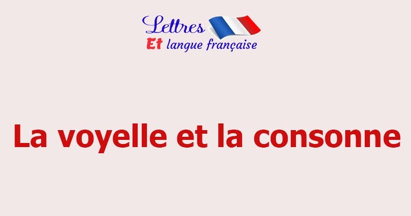 Voyelle et consonne