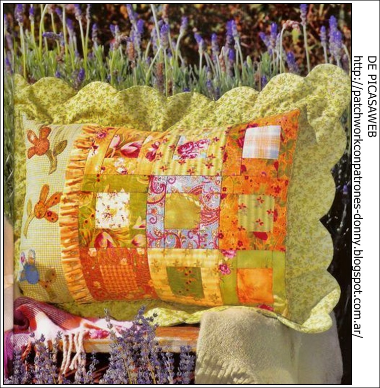 PATCHWORK= SOLO PATRONES = TODO GRATIS: PATCHWORK = ALMOHADON CON SU PATRON