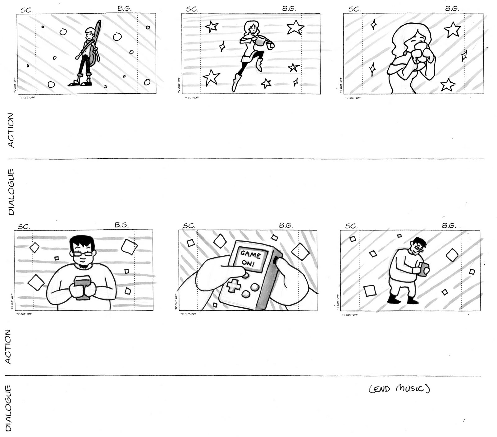 Joan Comics: Hipster Hero Storyboards 4