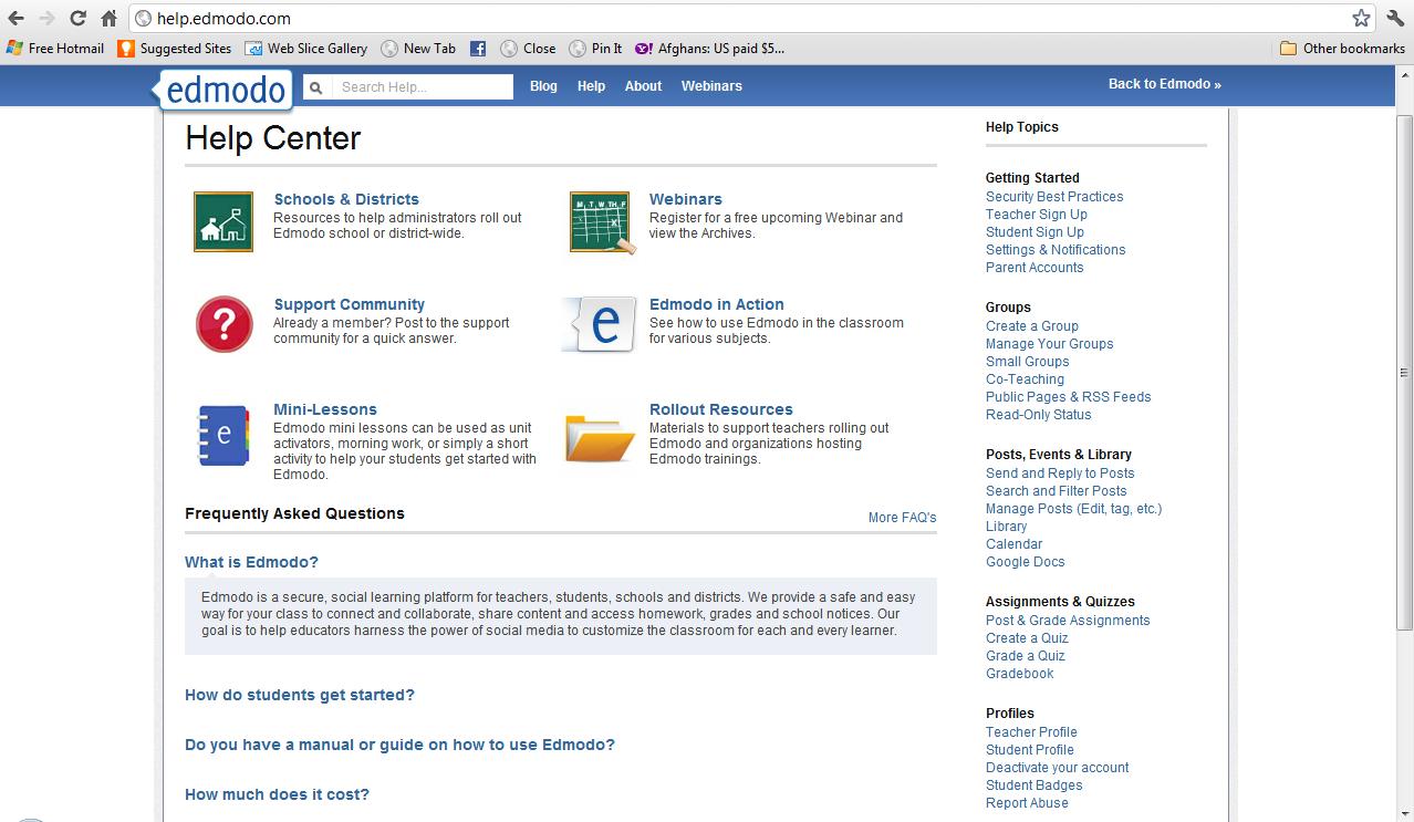 Mason's Web 2.0 Tools: Examples of my Edmodo