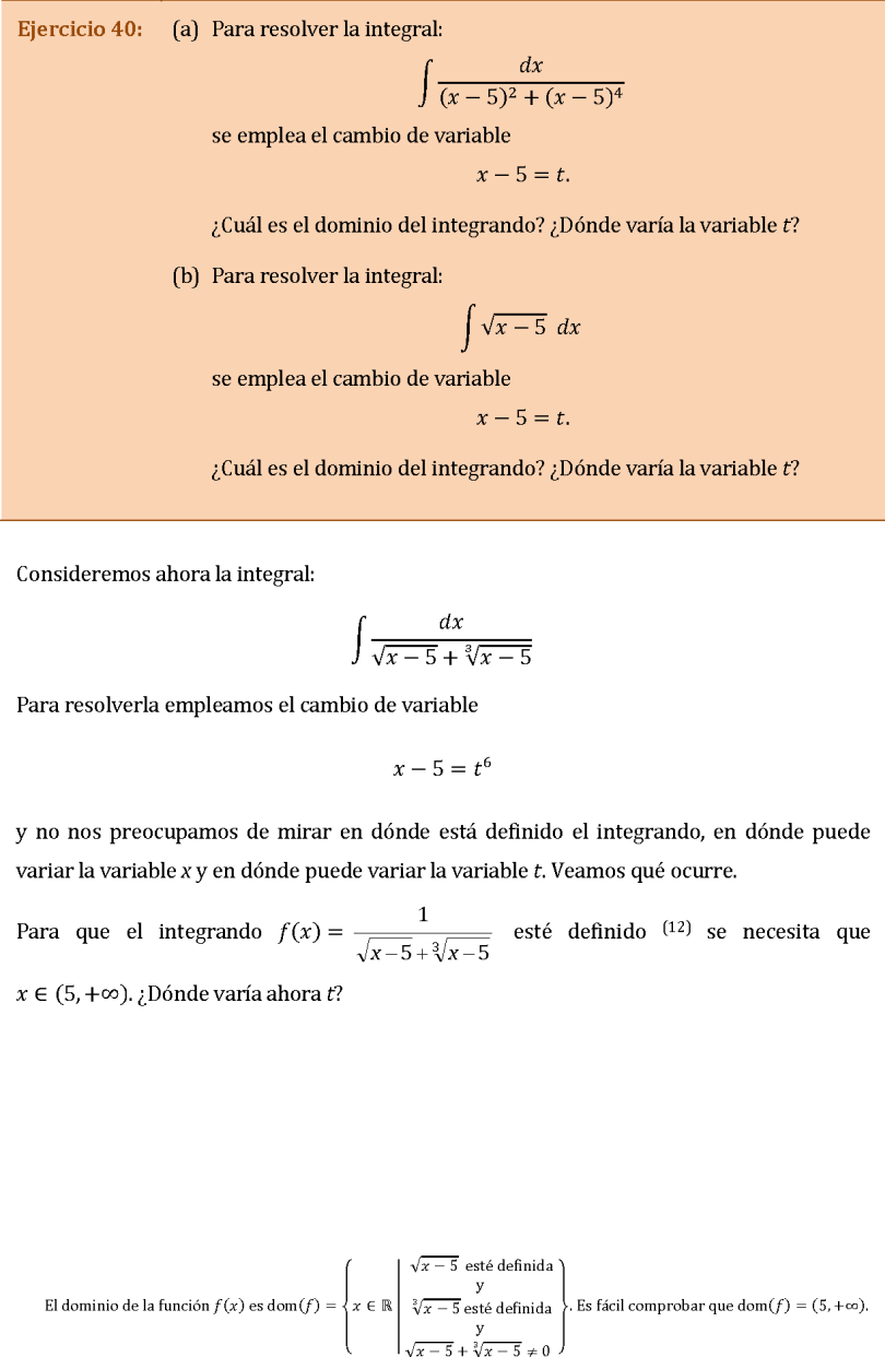 INTEGRALES POR CAMBIO DE VARIABLE EJEMPLOS Y PROBLEMAS RESUELTOS PDF
