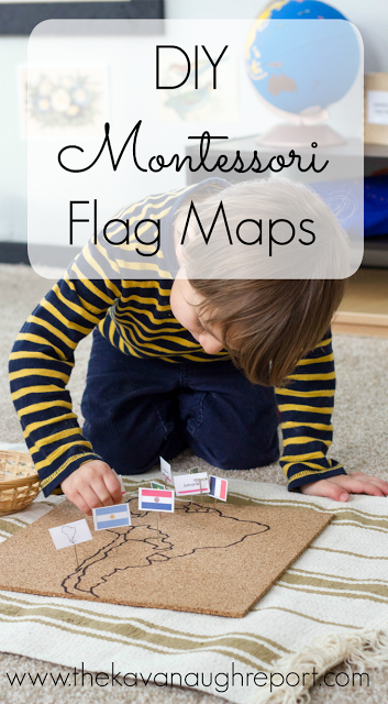 DIY Montessori Flag Pin Map