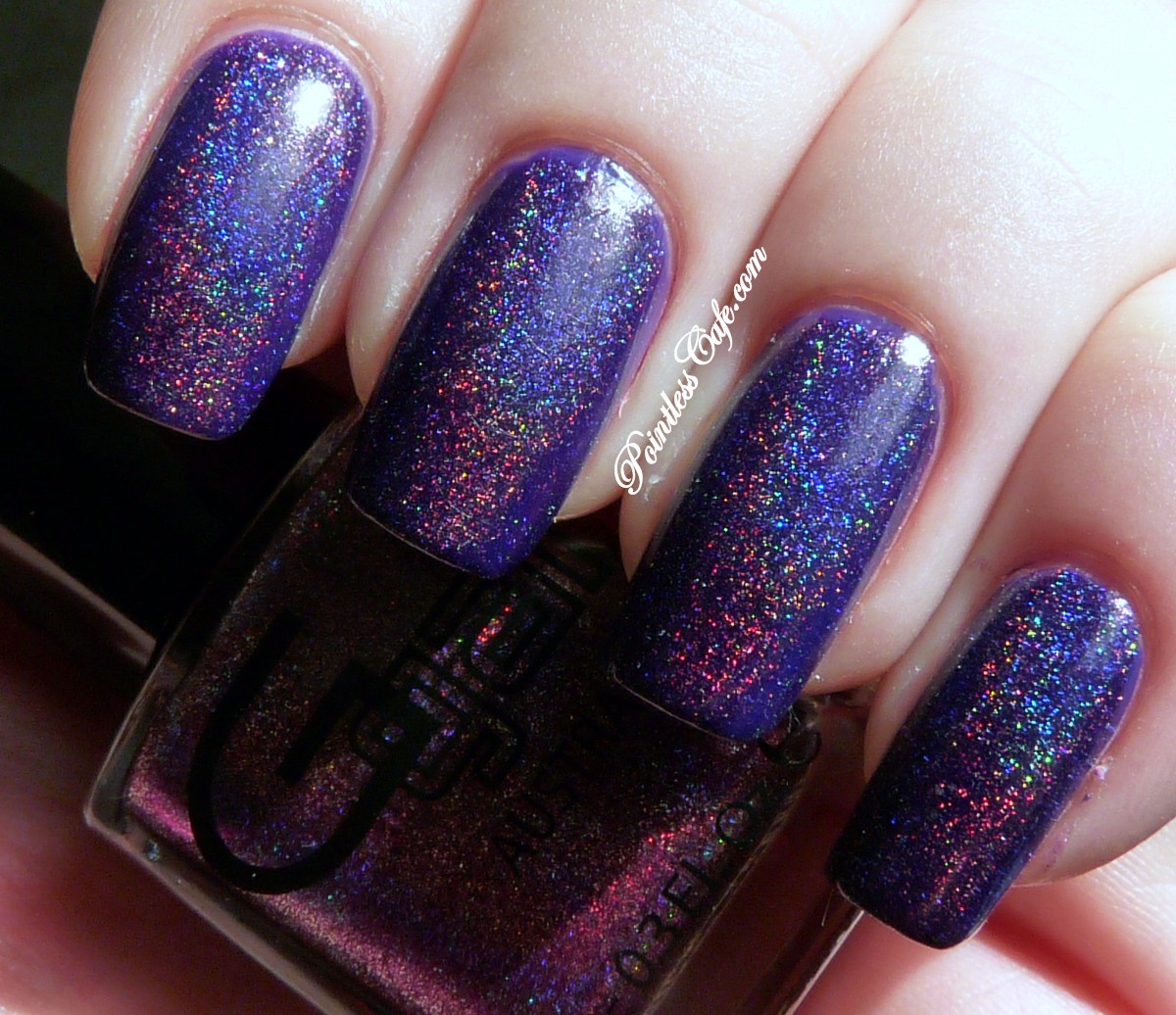 Glitter Gal Dark Purple 3D Holo - Swatches and Review | Pointless Cafe