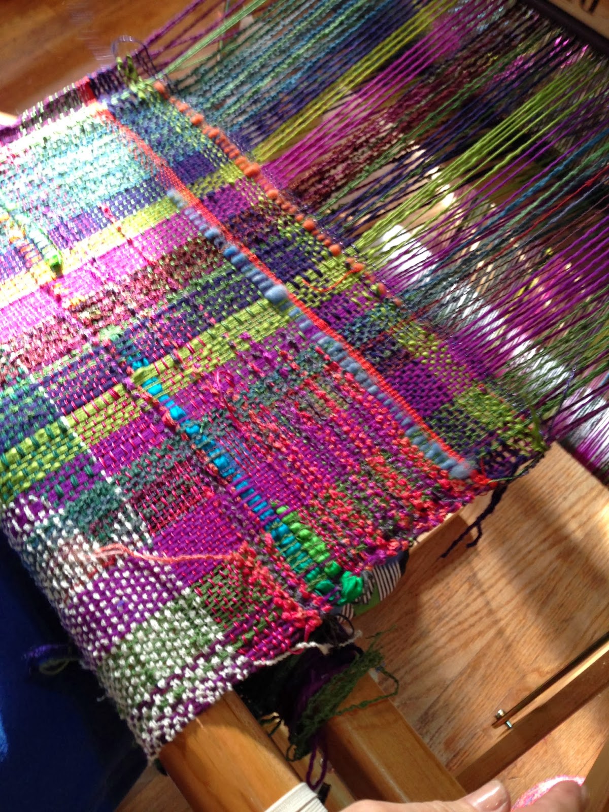 CENTERING WITH FIBER: Saori try it weaving class, more student weaving ...