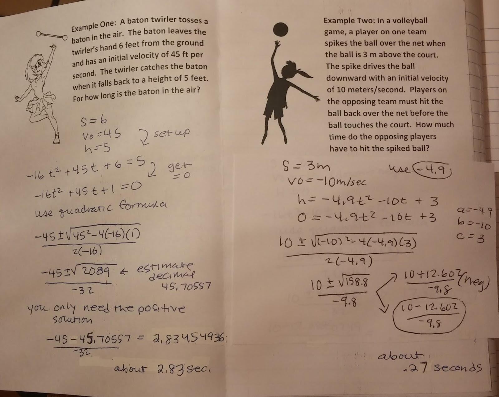 Beautiful Math: Projectile Motion (Algebra One)