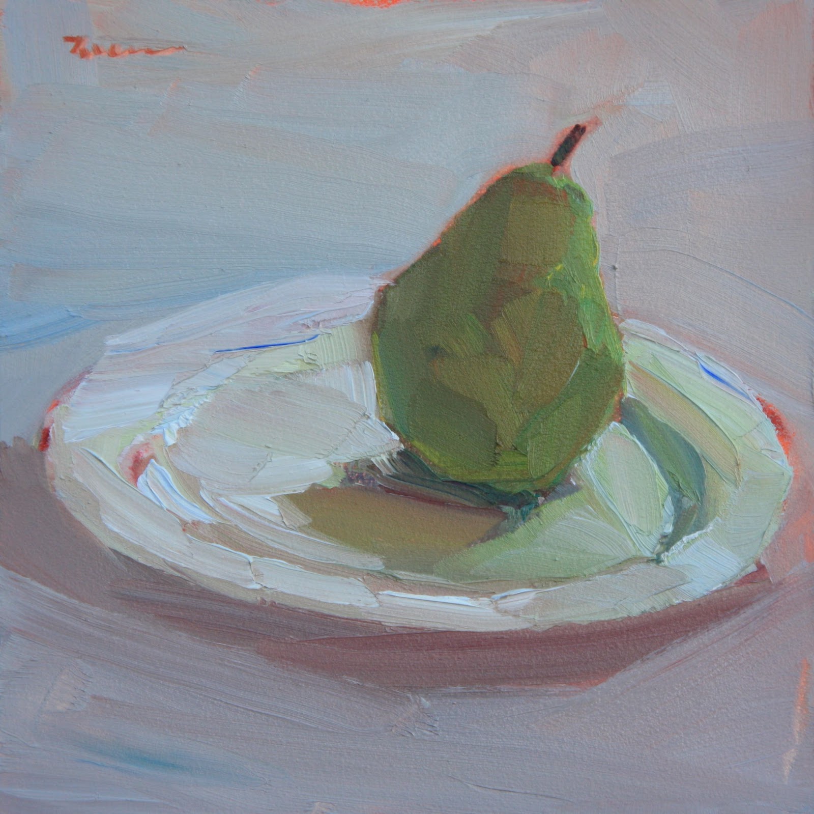 Still Life Artists International: 'A Cool Pear' - 6"x6" Still Life ...