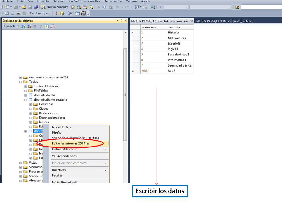 Crear base de datos en Sql Server ~ Informática para principiantes