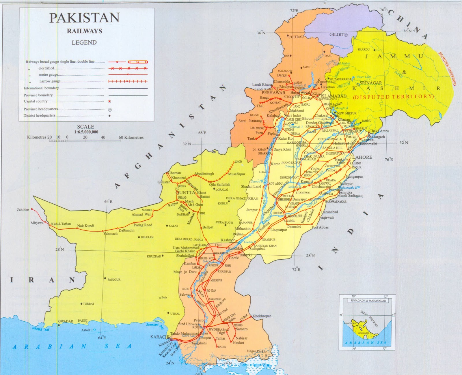 PAKISTAN - GEOGRAPHICAL MAPS OF PAKISTAN