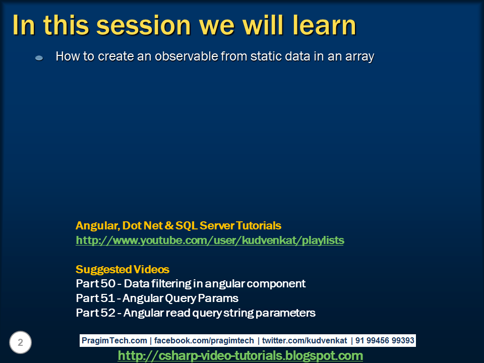Sql server, .net and c# video tutorial: Create observable from array ... Sql server, .net and c# video tutorial: Create observable from array ...