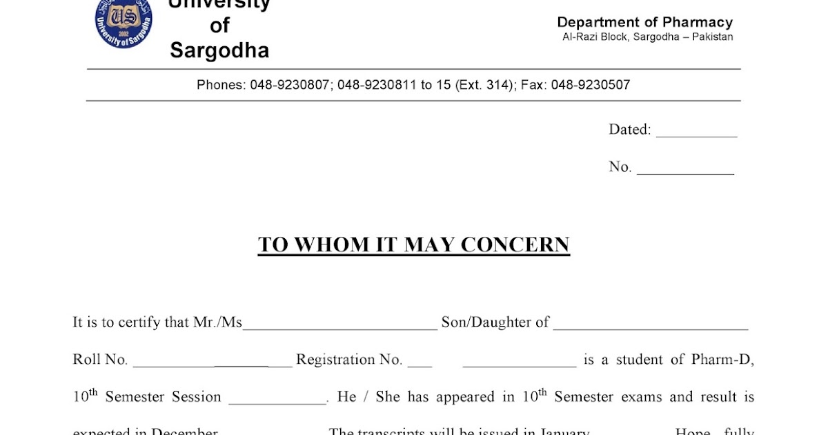 Welcome to College of Pharmacy, Al-Razi Block: Hope Certificate for ...