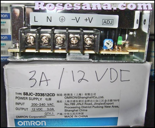 2R Hardware & Electronics: Omron Industrial Power Supply 12V/3Amp with ...