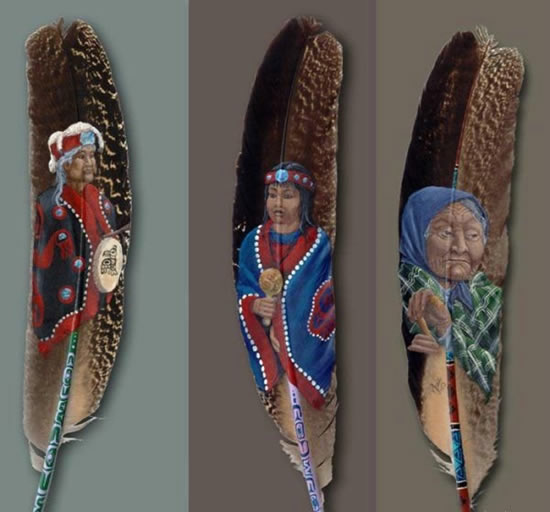 FEATHER ART - PAINTINGS | It's all about the THE LIFE THEORY - laugh as ...