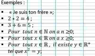 Logique et raisonnement partie1 l'assertion et la négation