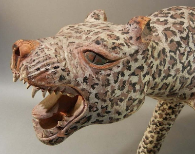 Anonymous Works: Folk Art Carved Circus Cheetah
