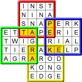 Redhead64's Obscure Puzzle Blog!: ANSWERS: Word Squares: A Bigger Overlap