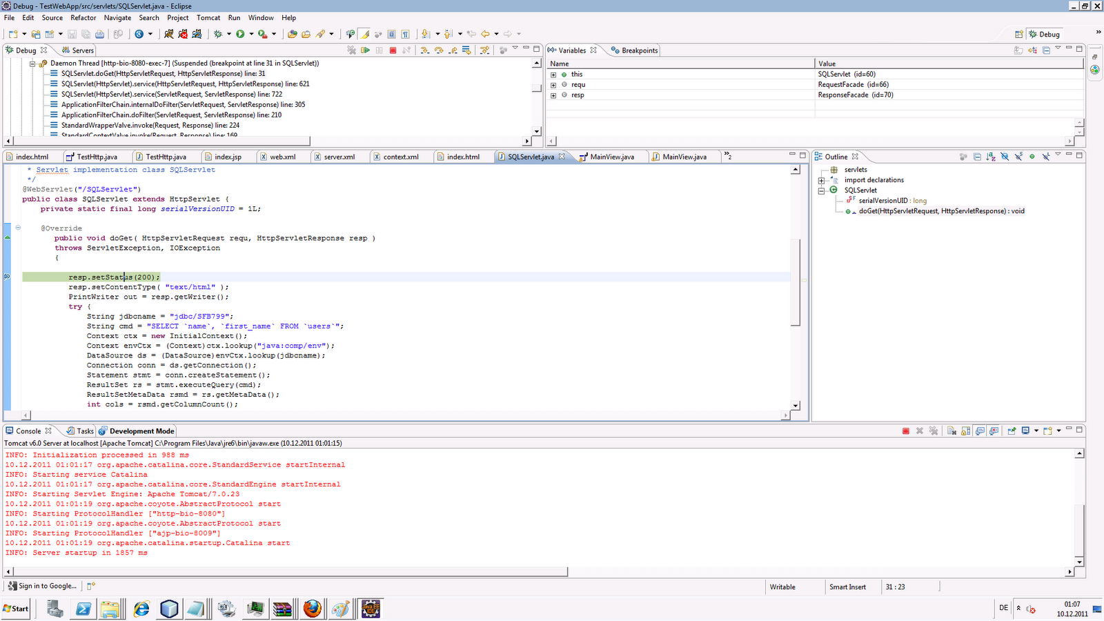 GWT Debugging mit Eclipse und Tomcat: GWT Debugging mit Eclipse und Tomcat 7 und Benutzen einer ...