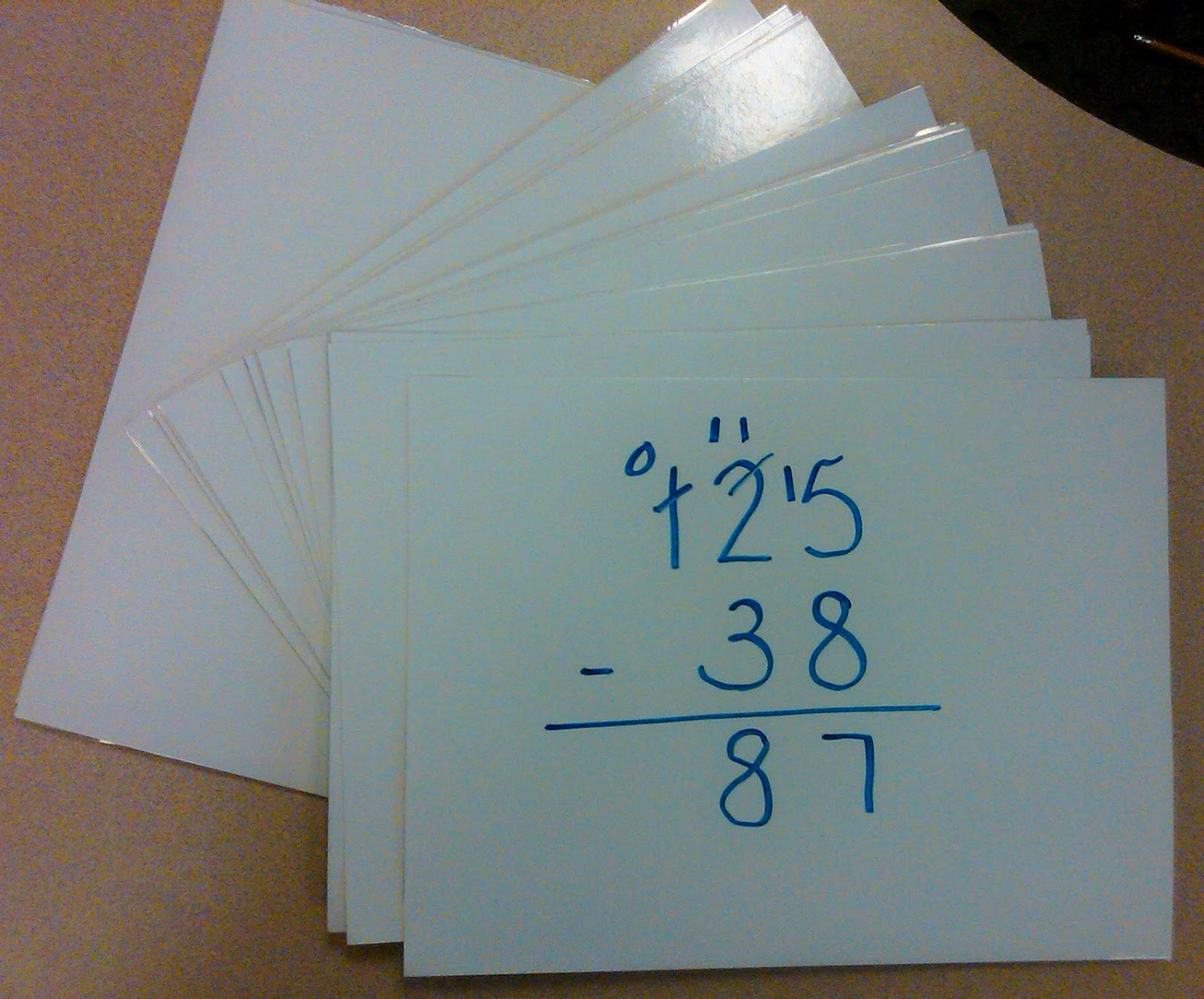 Don't just do it, teach it!: My White Board Solution - Laminated Card Stock