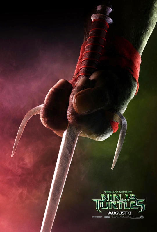 Character Posters for "Teenage Mutant Ninja Turtles" Teases Turtle-Hands