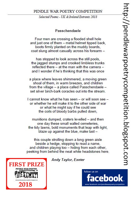 Pendle War Poetry Competition (2012 to 2018): 2018 Results - United ...