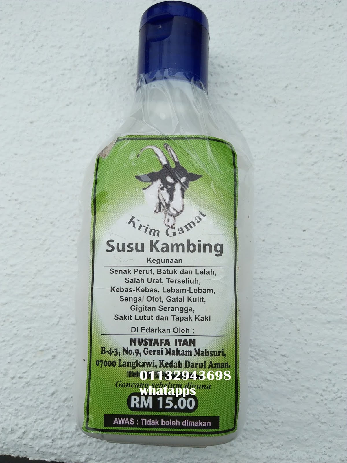 Terapi Herba Resdung -Langkawi: Krim Susu Kambing Gamat (panas ...