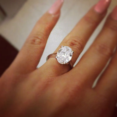 Two Golden Rings: Amber Rose Diamond Engagement Ring