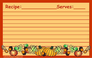 Make it with Paper: Free Printable Recipe Cards & Lists