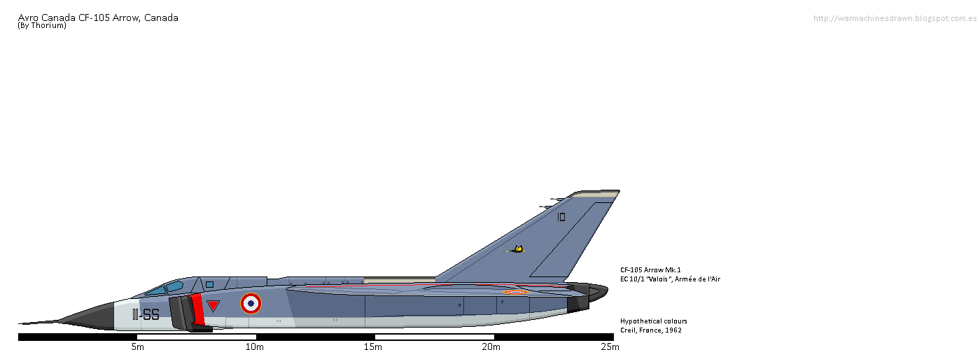 War Machines Drawn: Avro Canada CF-105 Arrow - Possible foreign users