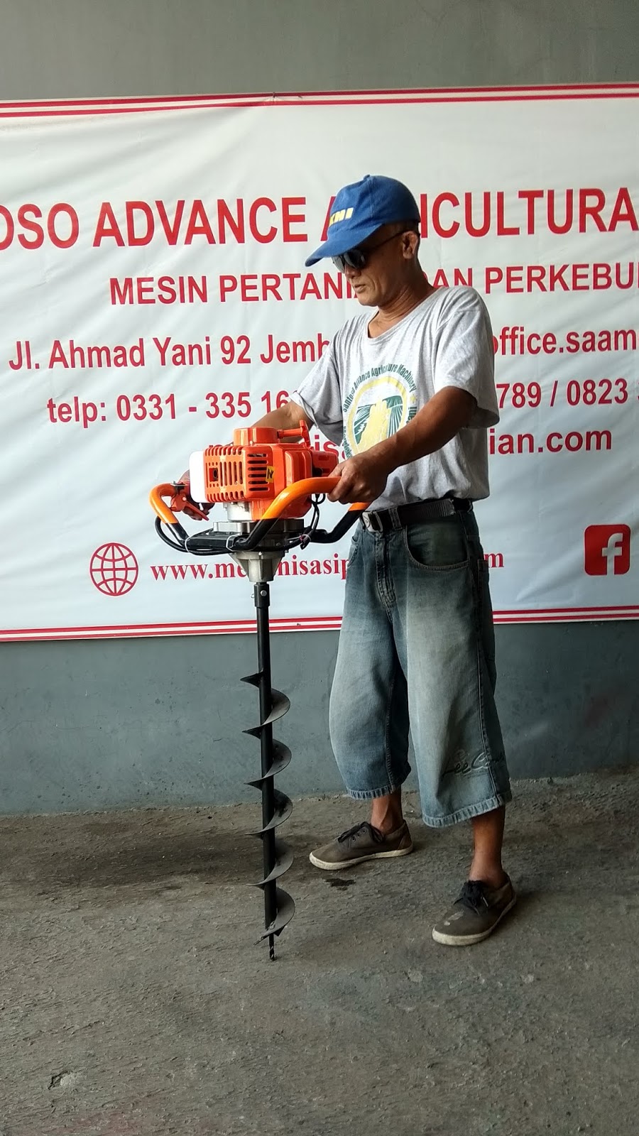 MESIN BOR TANAH 52CC + MATA BOR DIAMETER 10CM ~ Santoso Advance ...