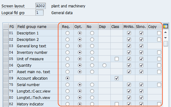 SAP FICO Central: Define Screen Layout for Asset Master Data SAP