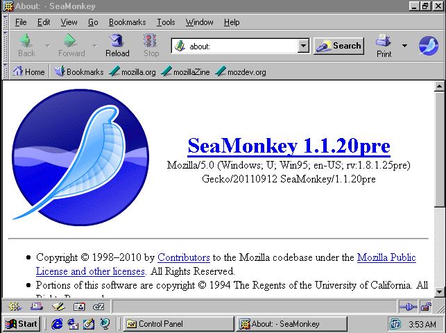 SeaMonkey 95 | Operating System Revival