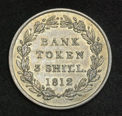 British Bank Token - Silver 3 Shilling Coin, King George III, 1812 ...