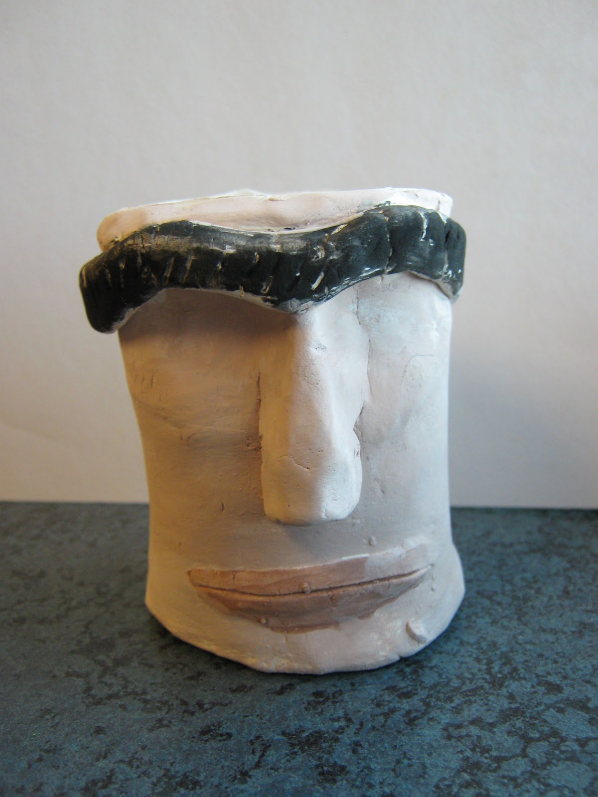 Art in the Middle...school: Finished Clay Faces...