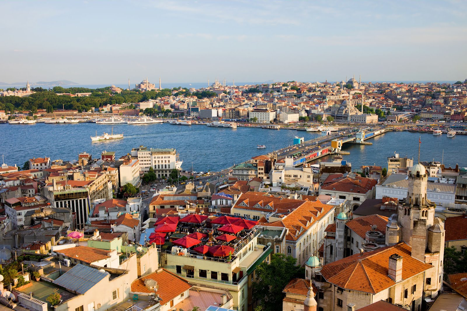 BANCO DE IMÁGENES: Ciudad de Estambul en Turquía, vista desde el ...