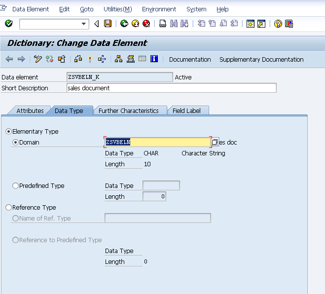 SAP TECH: Data Element