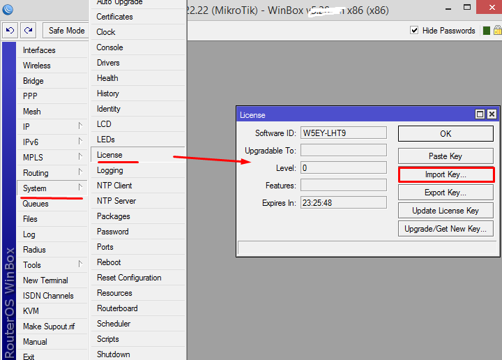 Lab License Registration MikroTik On PC ~ AF-IT