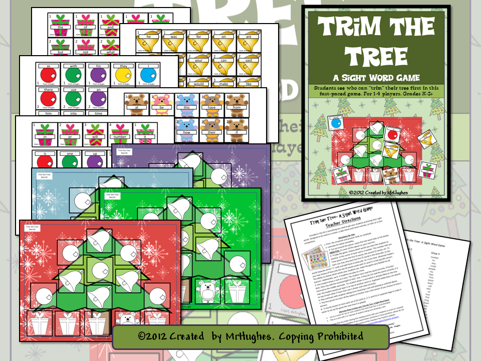 An Educator's Life: Trimming the Tree (with Sight Words)