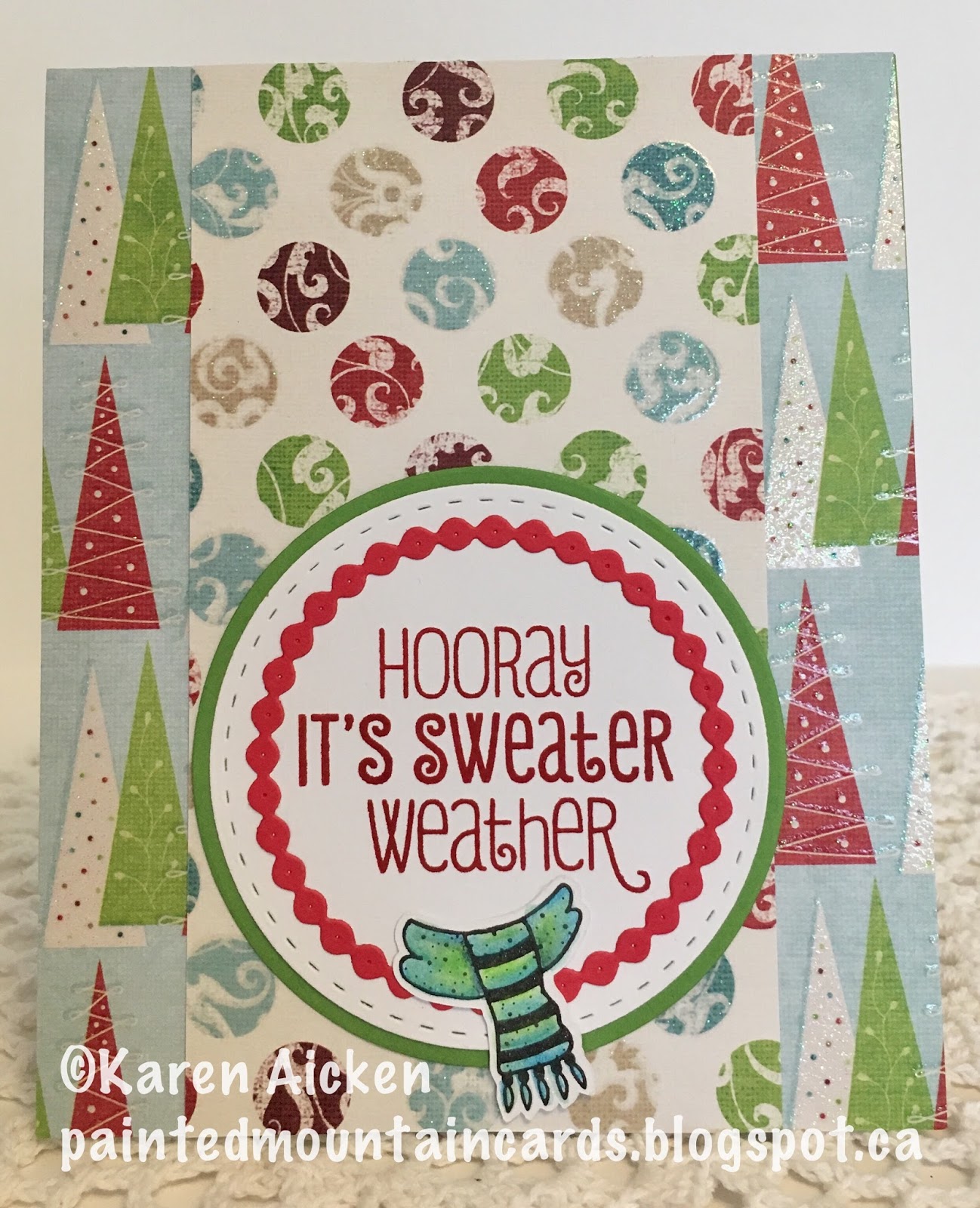 Painted Mountain Cards: Sweater Weather Pop-Up Card