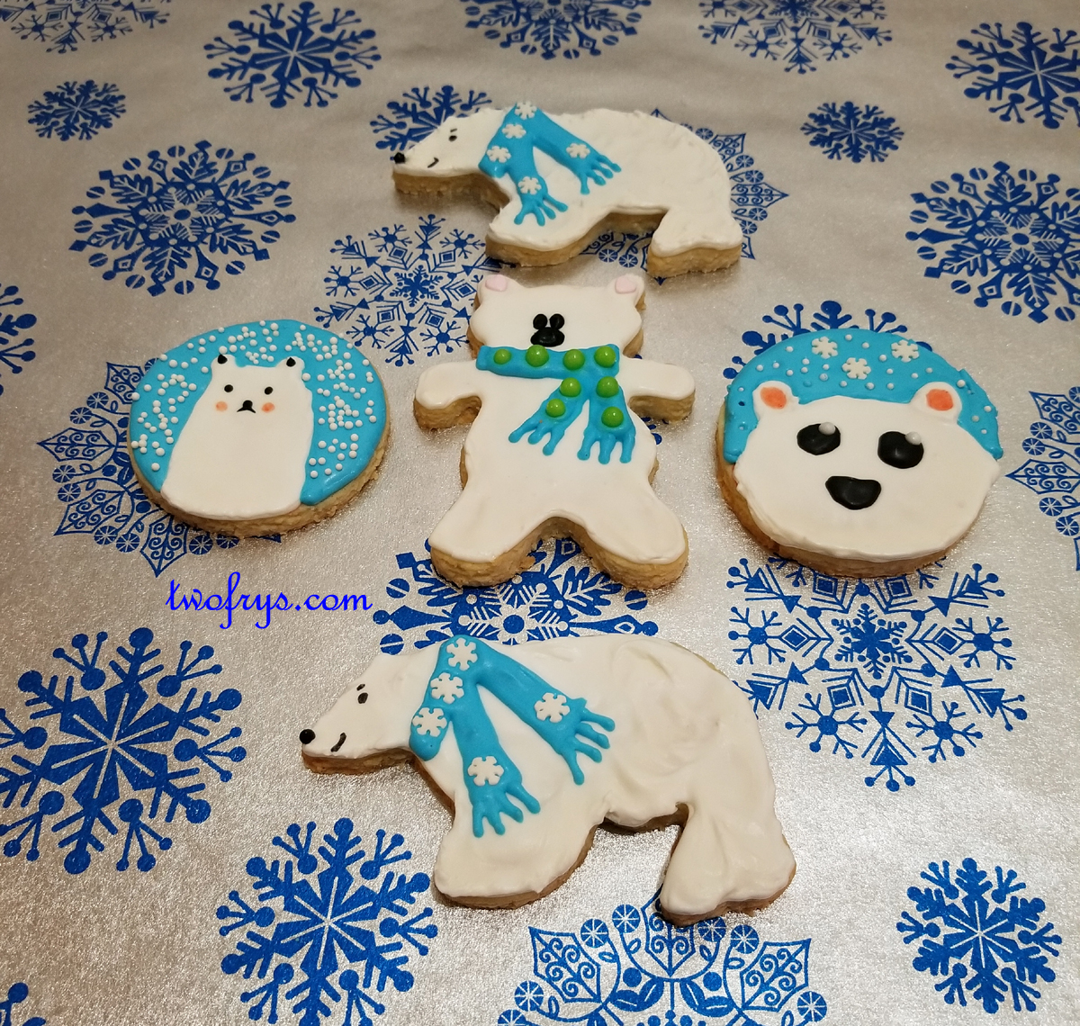 Two Frys: Winter Theme Coconut Cookies