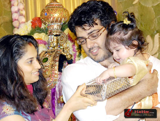 Ajith Shalini Baby Birthday Photos