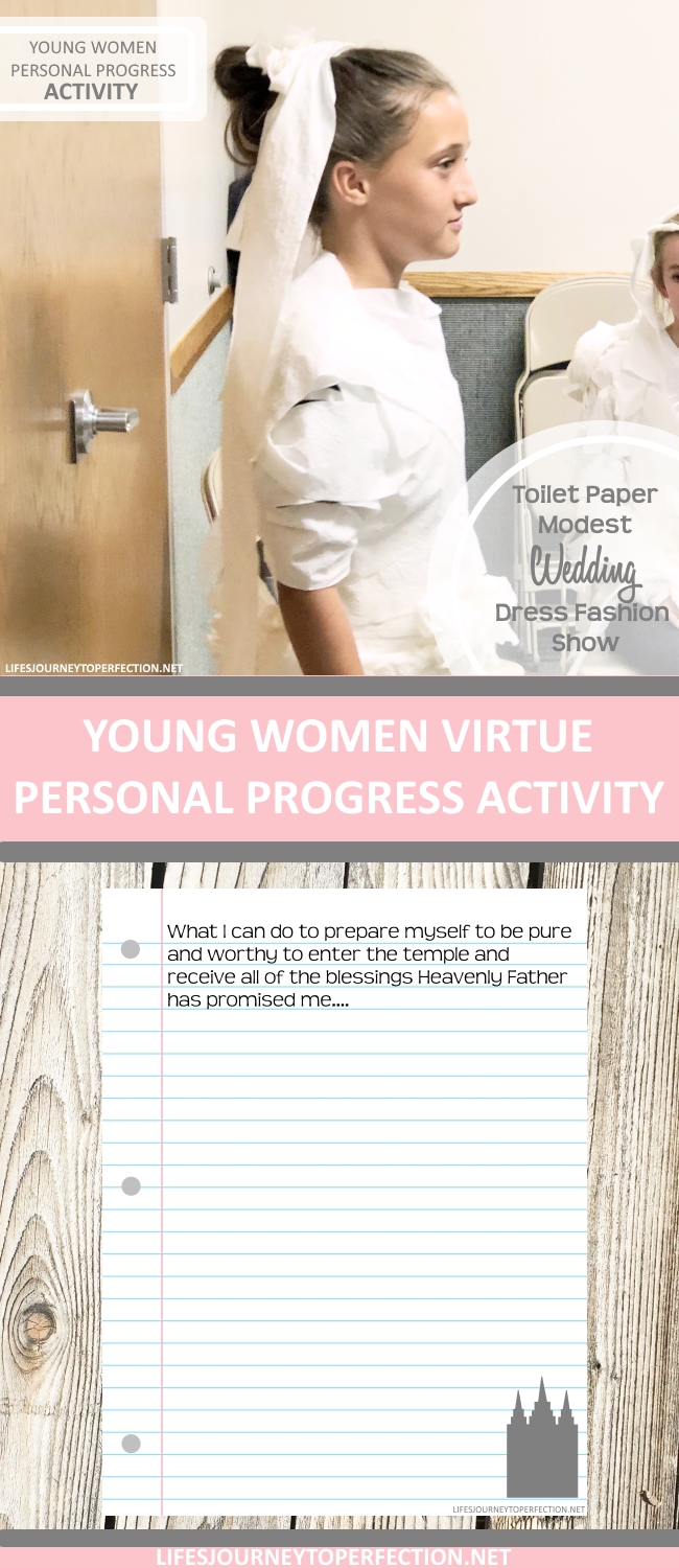 Life's Journey To Perfection: Young Women Virtue Personal Progress Activity: Toilet Paper Modest ...
