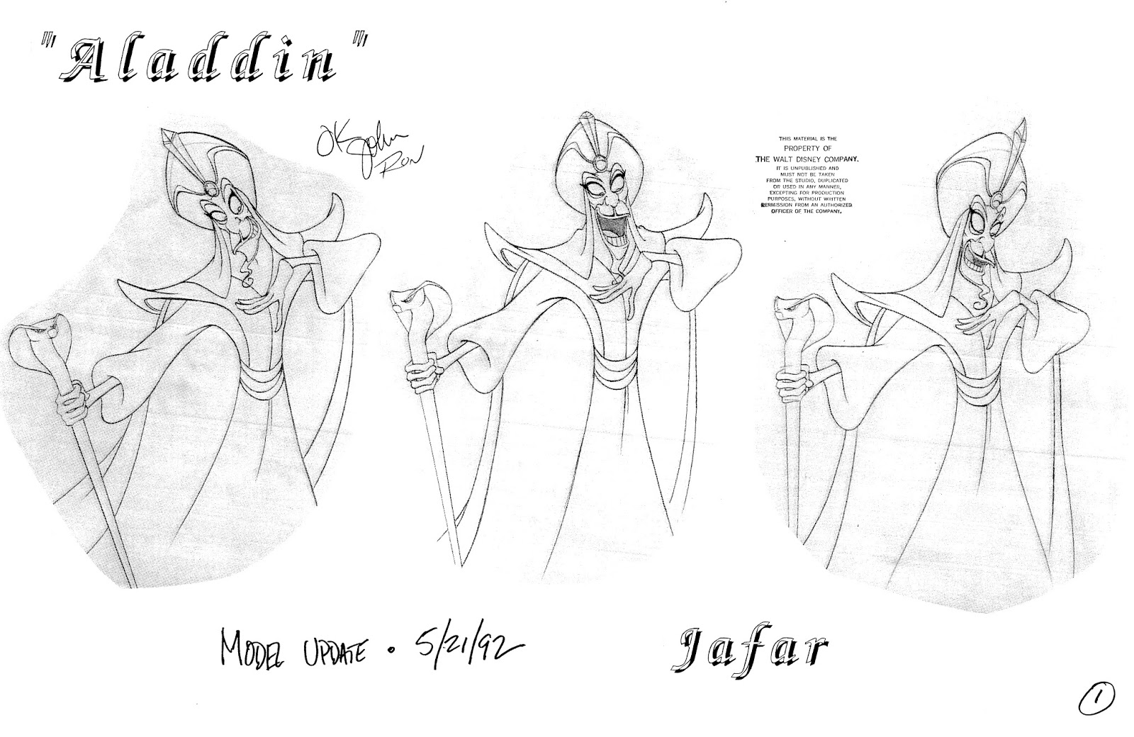 Jafar Aladdin Model Sheet