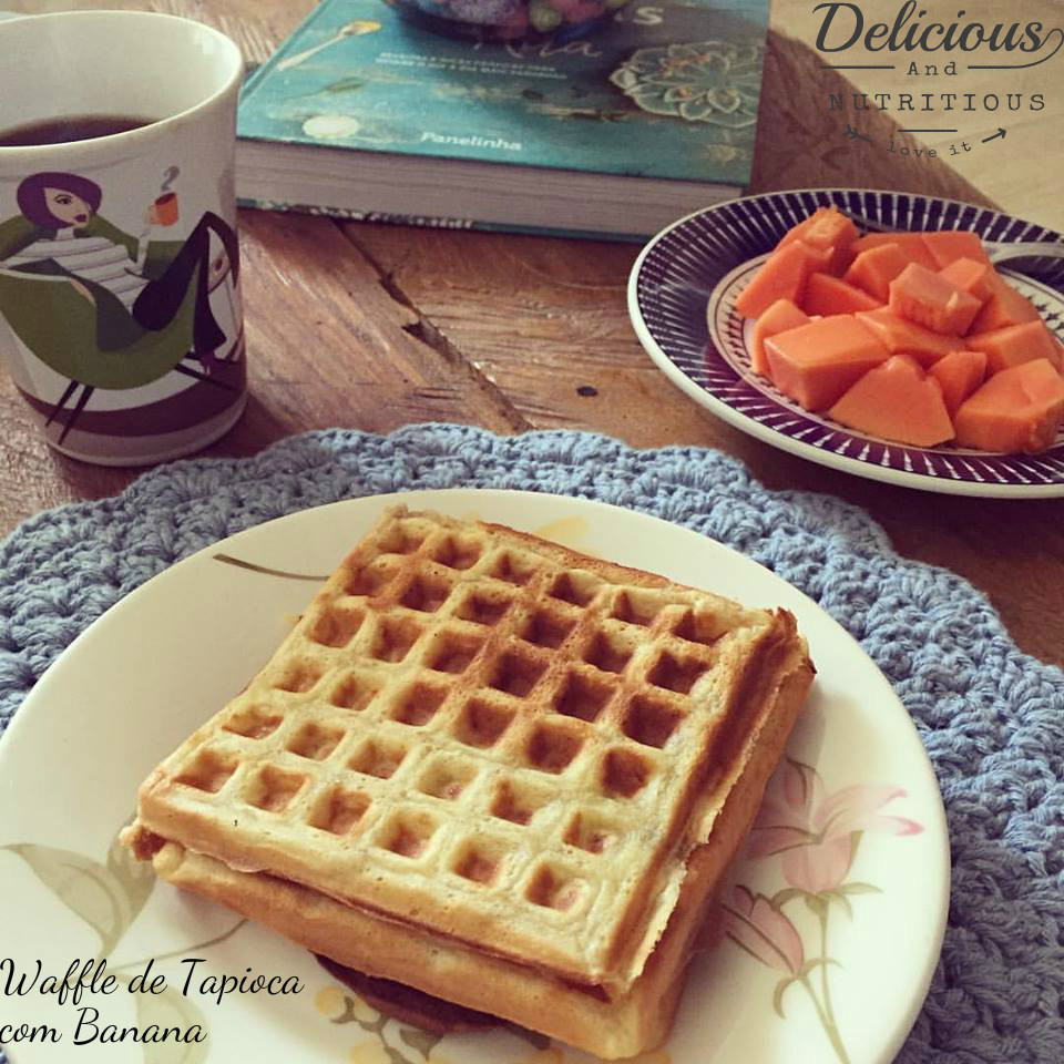 Waffle de Tapioca com Banana