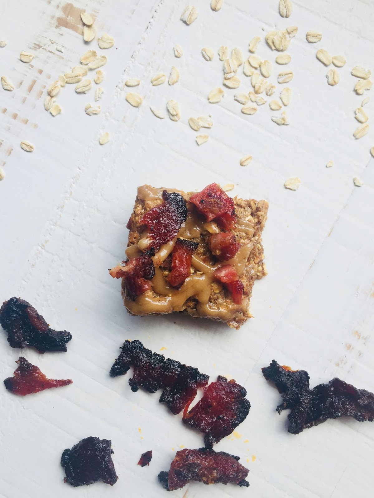 Chewy Maple Bacon Oatmeal Squares - Keat's Eats