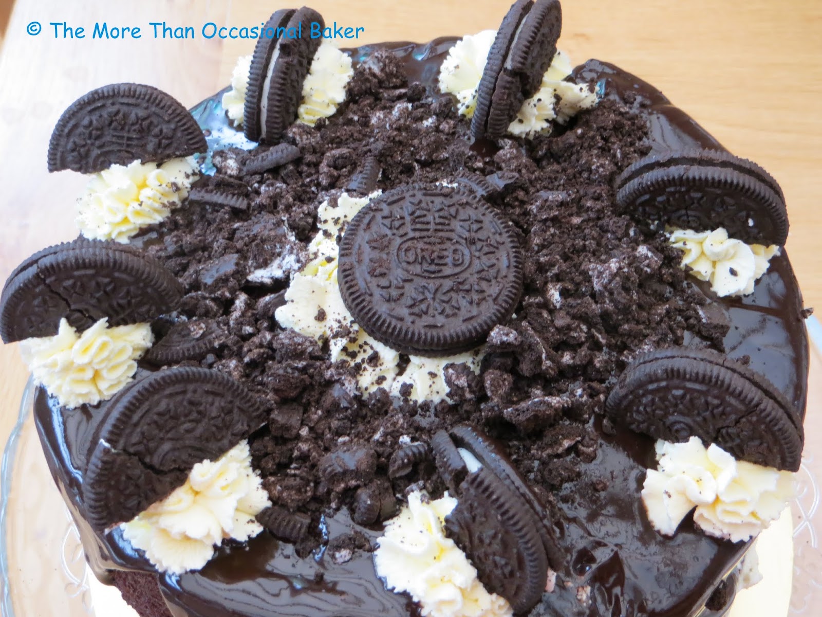 The more than occasional baker: Chocolate Cake with Oreo and Cream ...