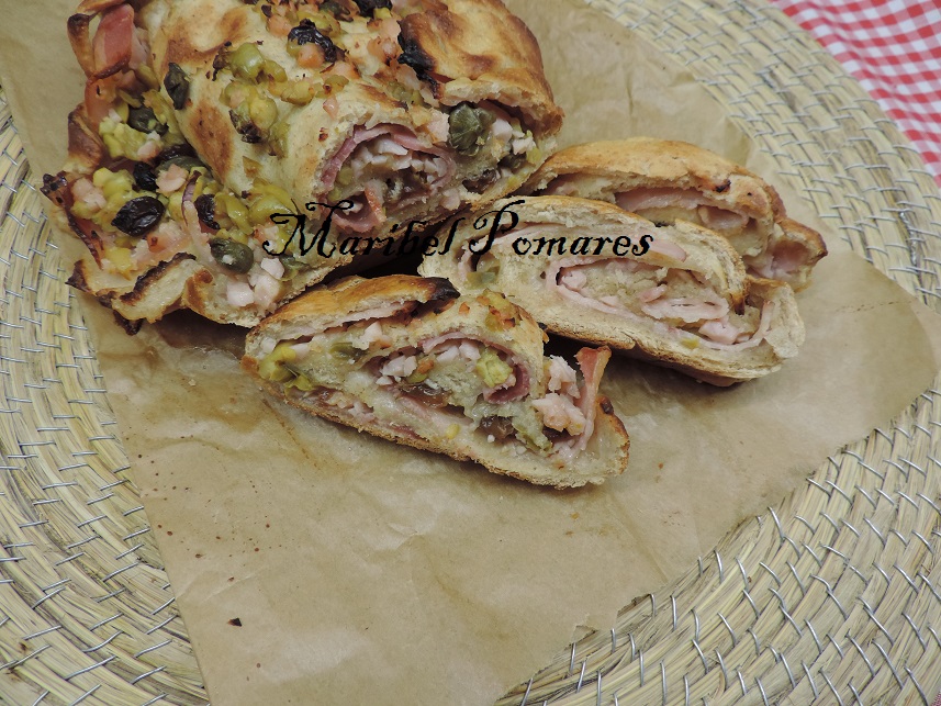 COCINANDO CON MARIBEL: Pan integral relleno de bacon, jamón de pavo ...