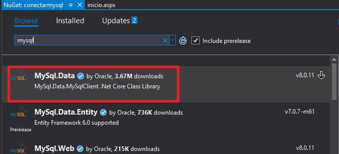 Conectar una base de datos MySql con Asp.Net (Parte 1)