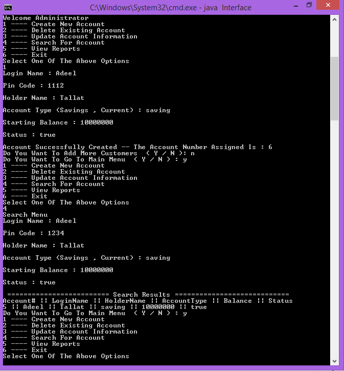 Programmer's Place: ATM operation in java code