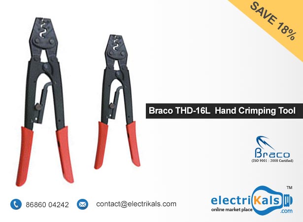 Electrikals: Hand Crimping Tool - Buy Braco THD-16L 1.26-16 Sq.mm Hand ...