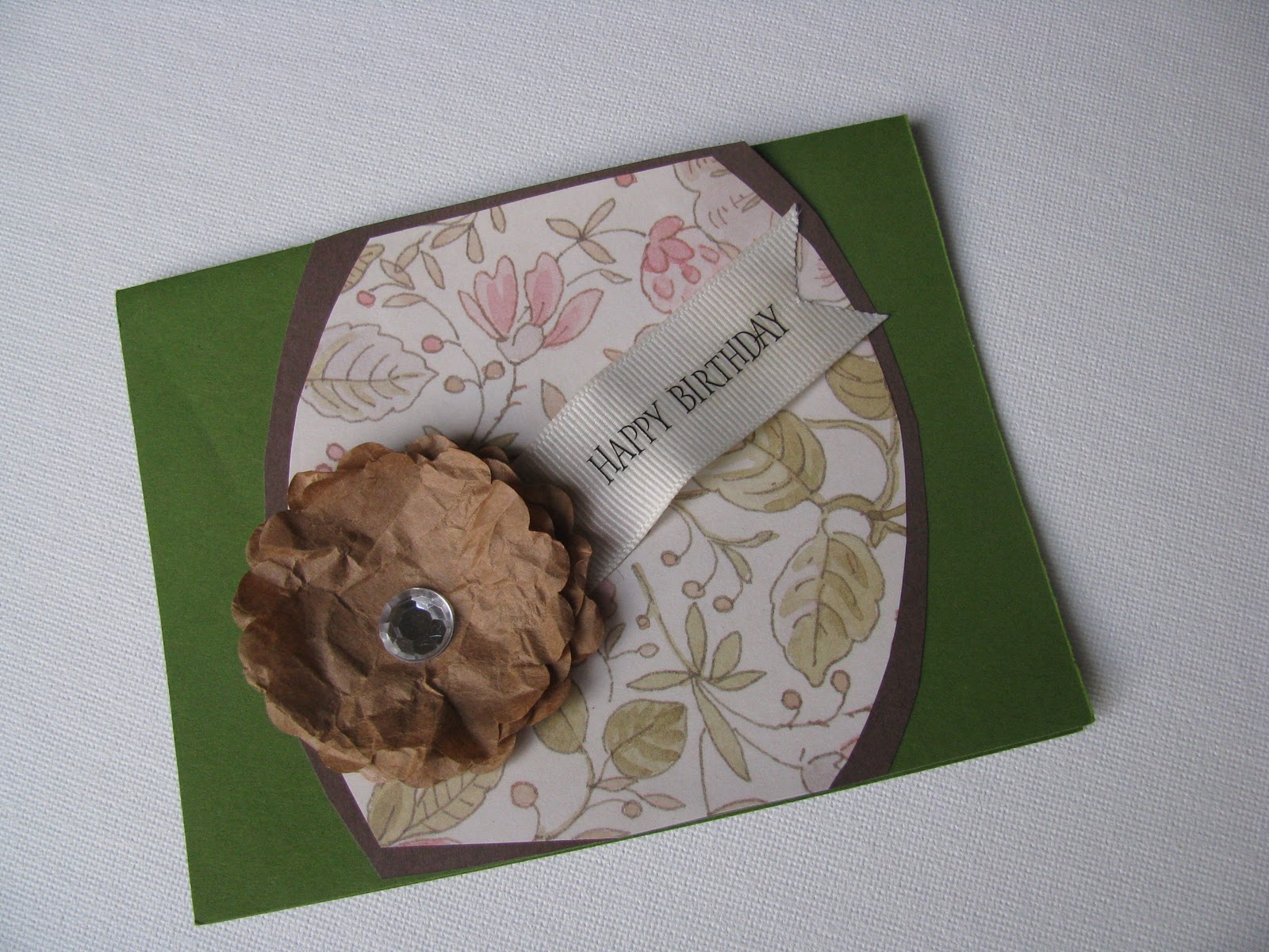 Yellow Mums: easy card decor: scallop punch flowers