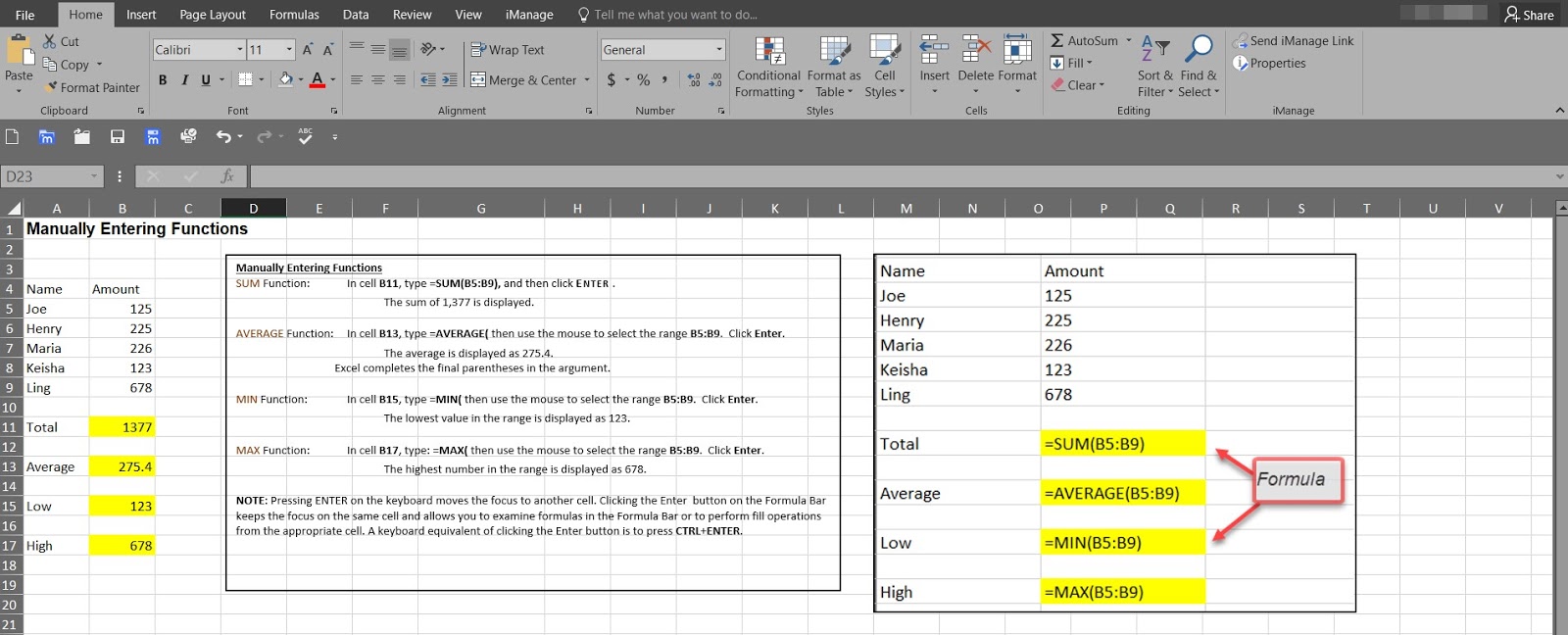 Discussions with Radiance: Microsoft Excel - Working with Formulas and Functions